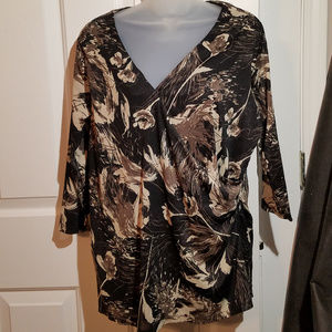 Coldwater Creek | Tops | Xl Coldwater Creek Wrap Style Blouse | Poshmark